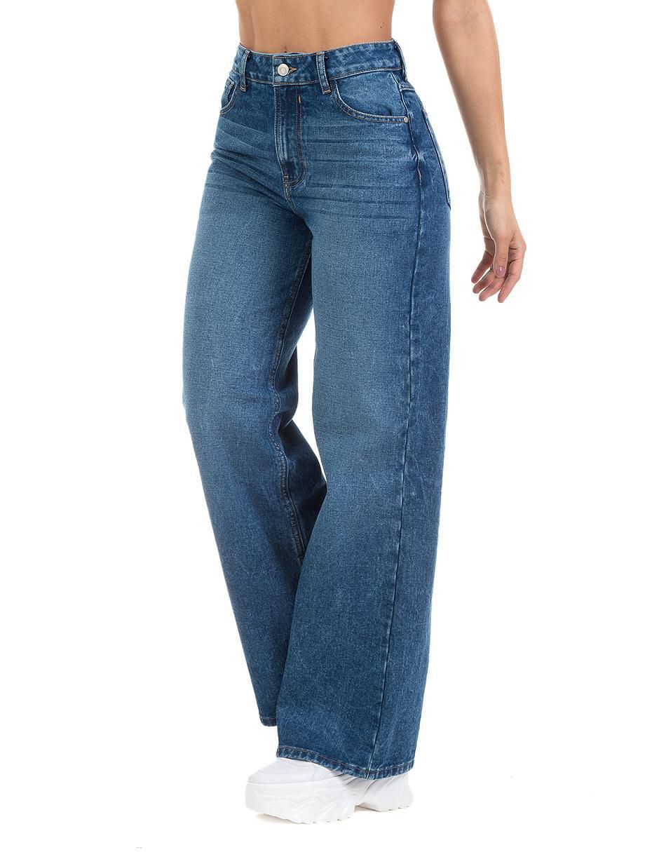 Jeans relaxed wide leg Opp´s Jeans corte cintura alta para mujer 5