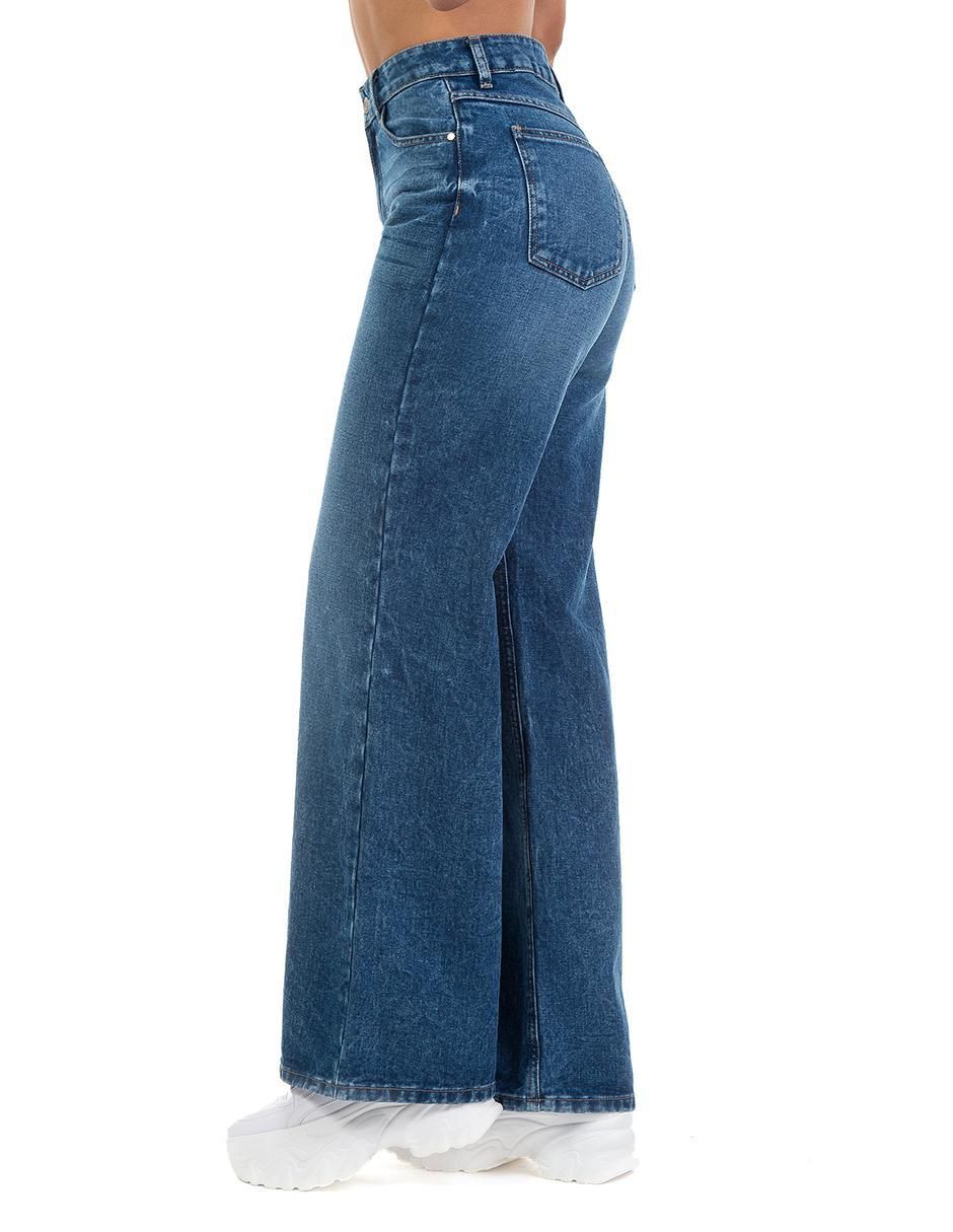Jeans relaxed wide leg Opp´s Jeans corte cintura alta para mujer 3