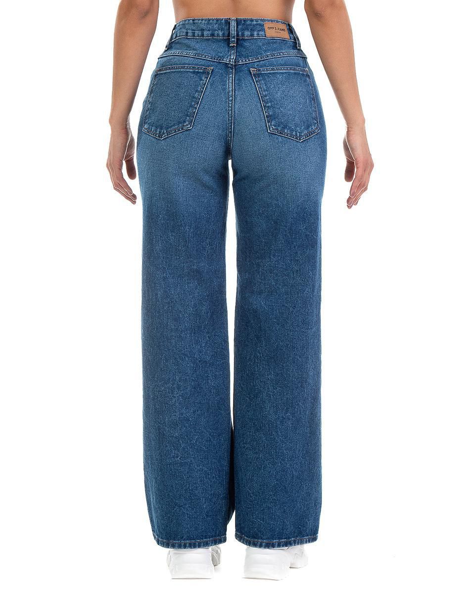 Jeans relaxed wide leg Opp´s Jeans corte cintura alta para mujer 2