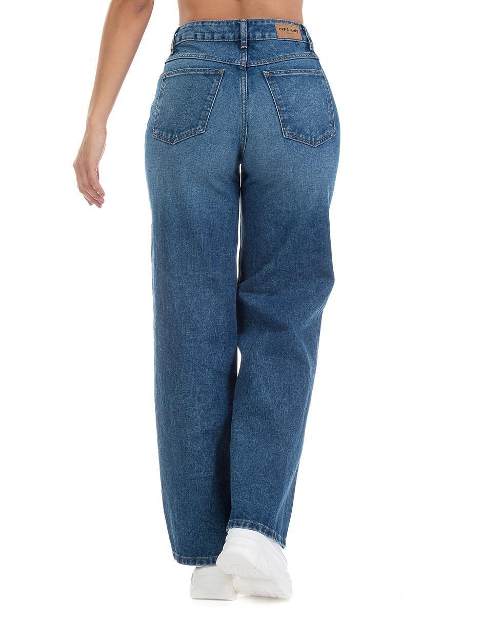 Jeans relaxed wide leg Opp´s Jeans corte cintura alta para mujer 4