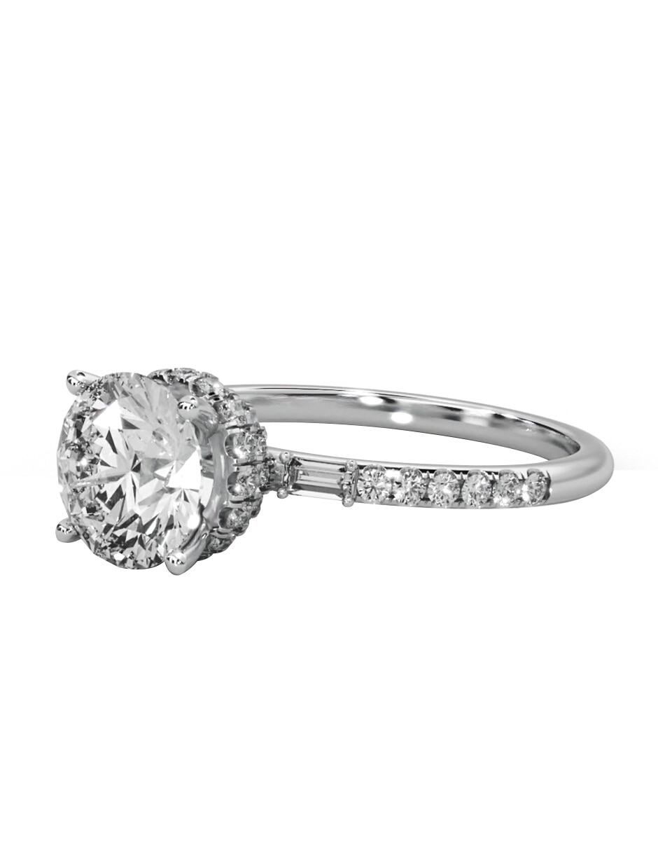 Anillo de compromiso de oro blanco 14 k amore mio amore mio! Diamante ...