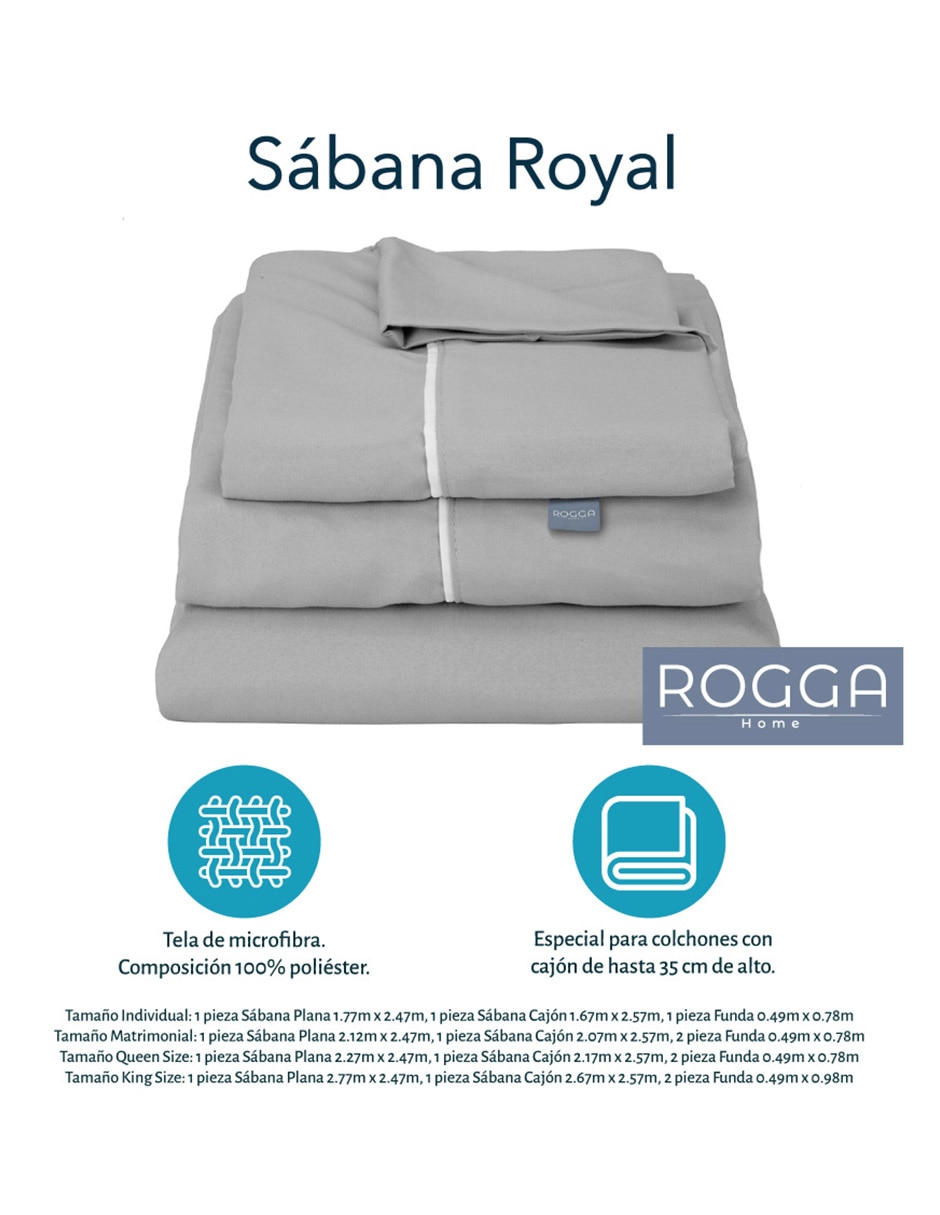 Juego de sábanas de 100 g rogga royal touch | Gran Barata